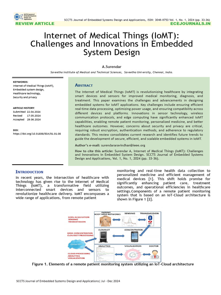 IoMT: Security Challenges in Device Design | PDF | Internet Of Things ...