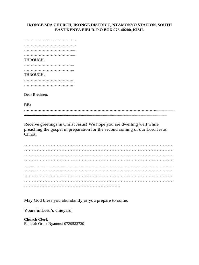 Ikonge Sda Church | PDF