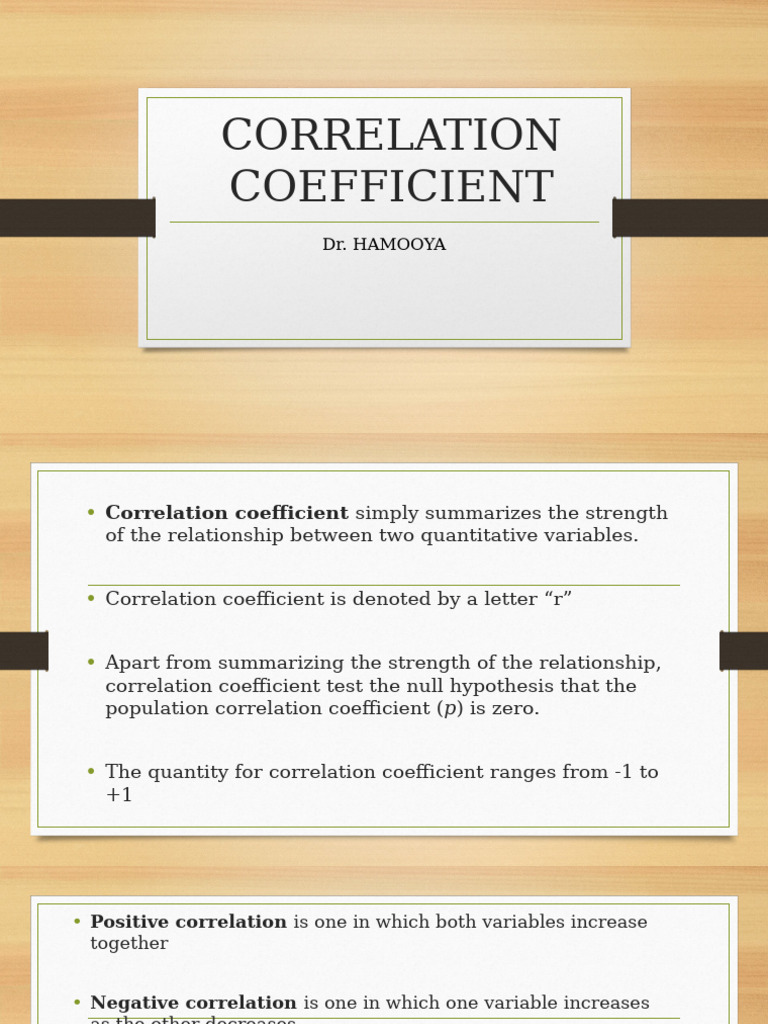 Correlation Coefficient | PDF | Statistics | Statistical Inference
