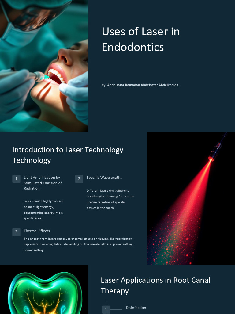 Uses of Laser in Endodontics | PDF | Laser | Medical Specialties