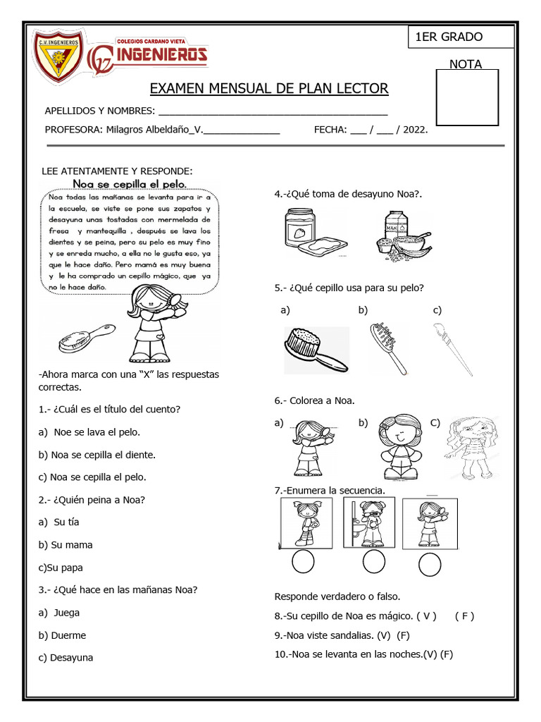 1er Grado Plan Lector JUNIO | PDF