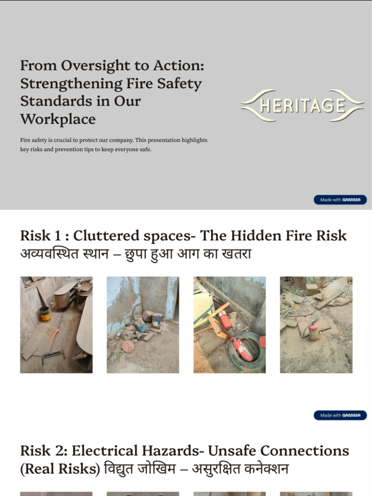 Fire Safety Standards in the Workplace | PDF