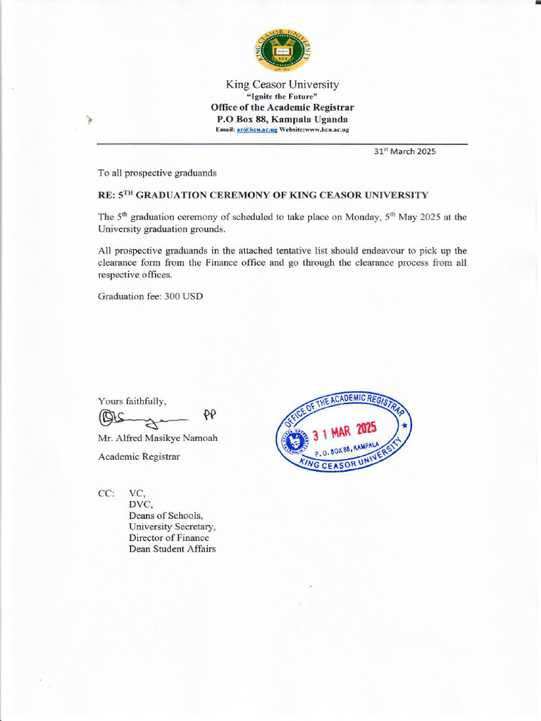 Graduation List | PDF