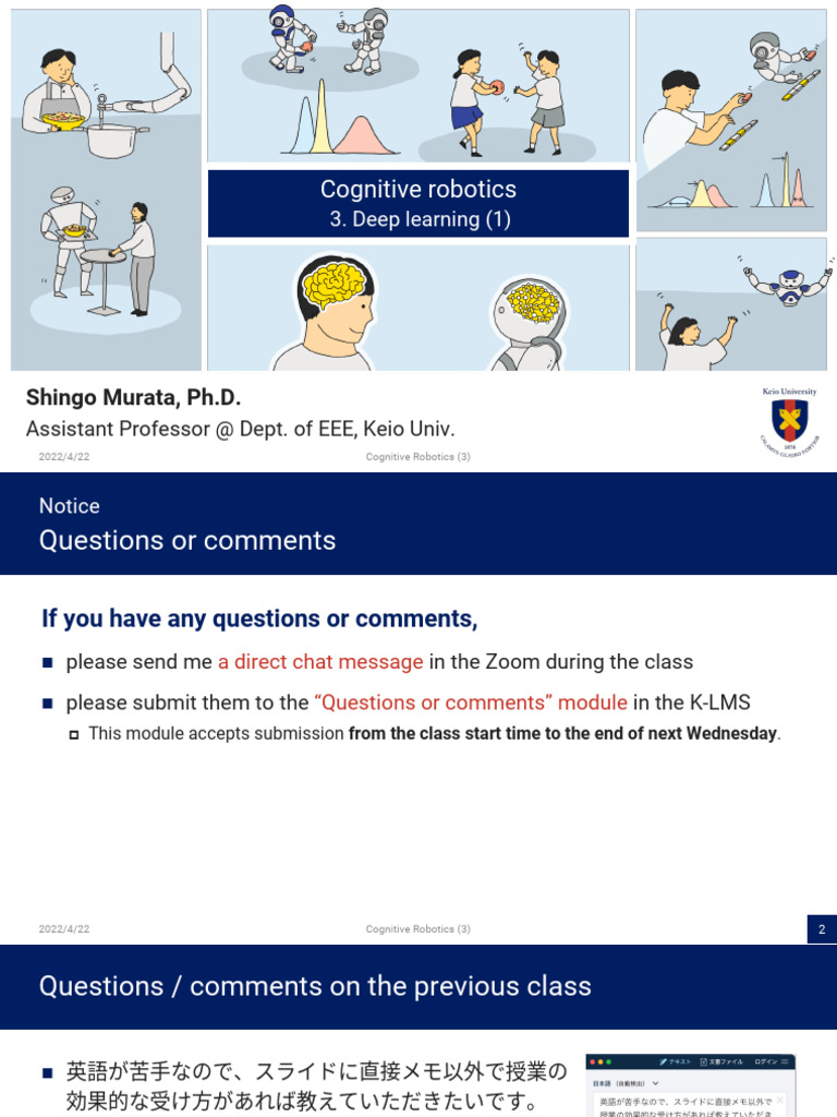 Deep Learning in Cognitive Robotics | PDF | Robotics | Artificial ...