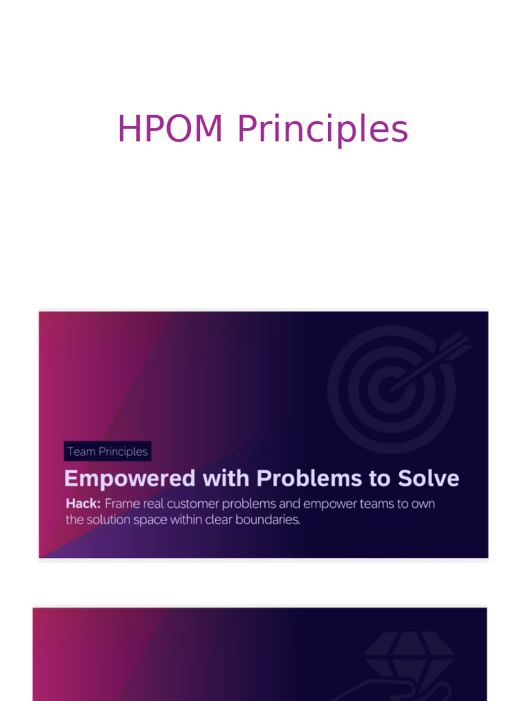 HPOM Principles | PDF