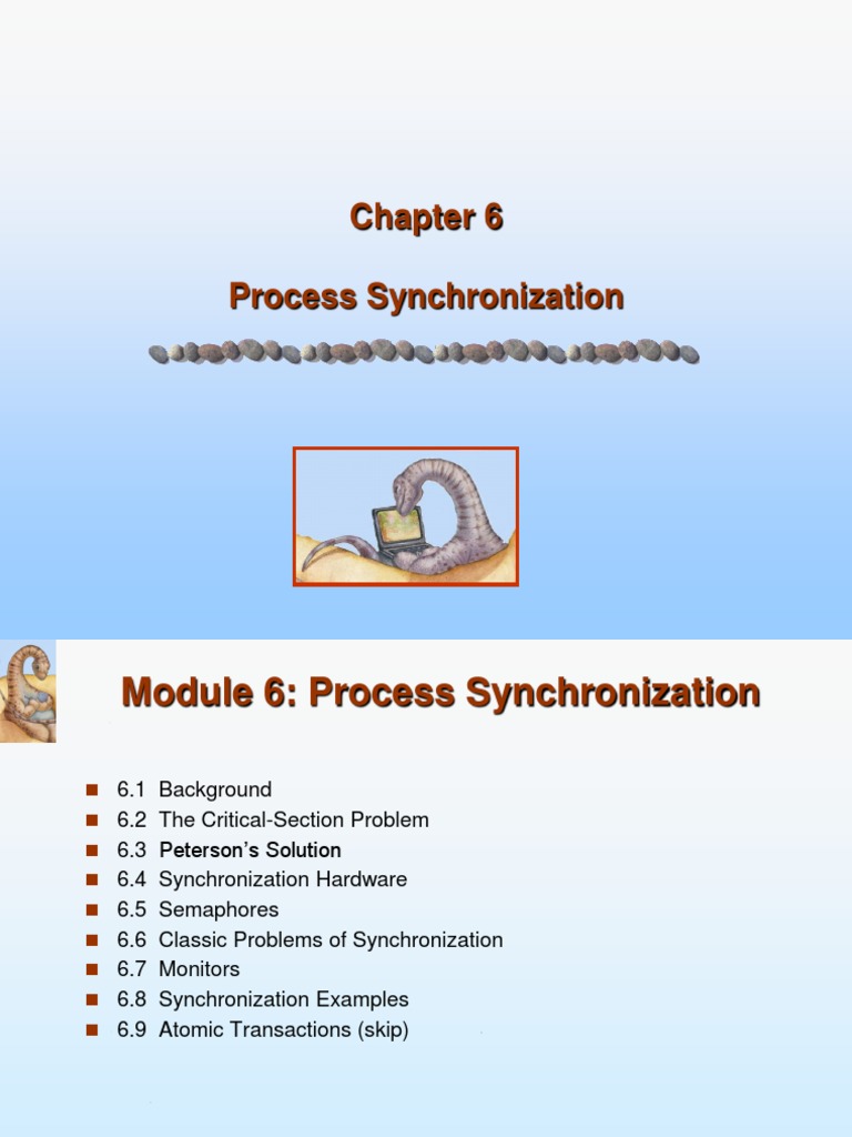 Silberschatz Ch06 Process Synchronization | Download Free PDF | Kernel (Operating System ...