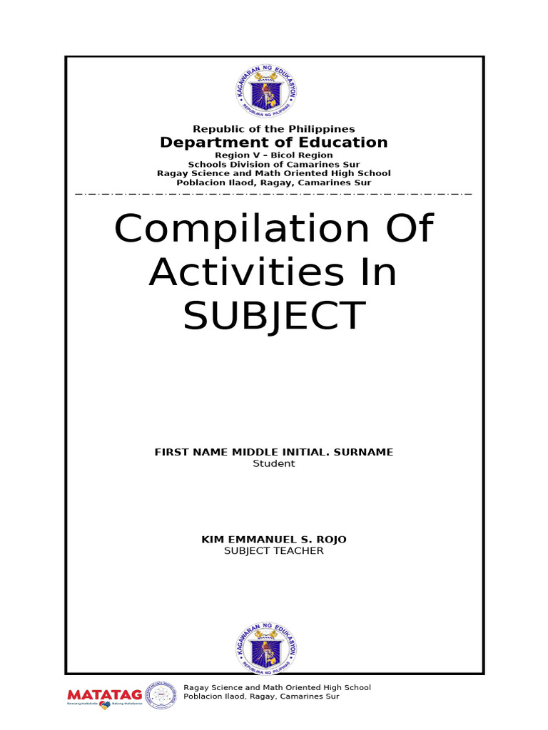 Compilation of Activities | PDF
