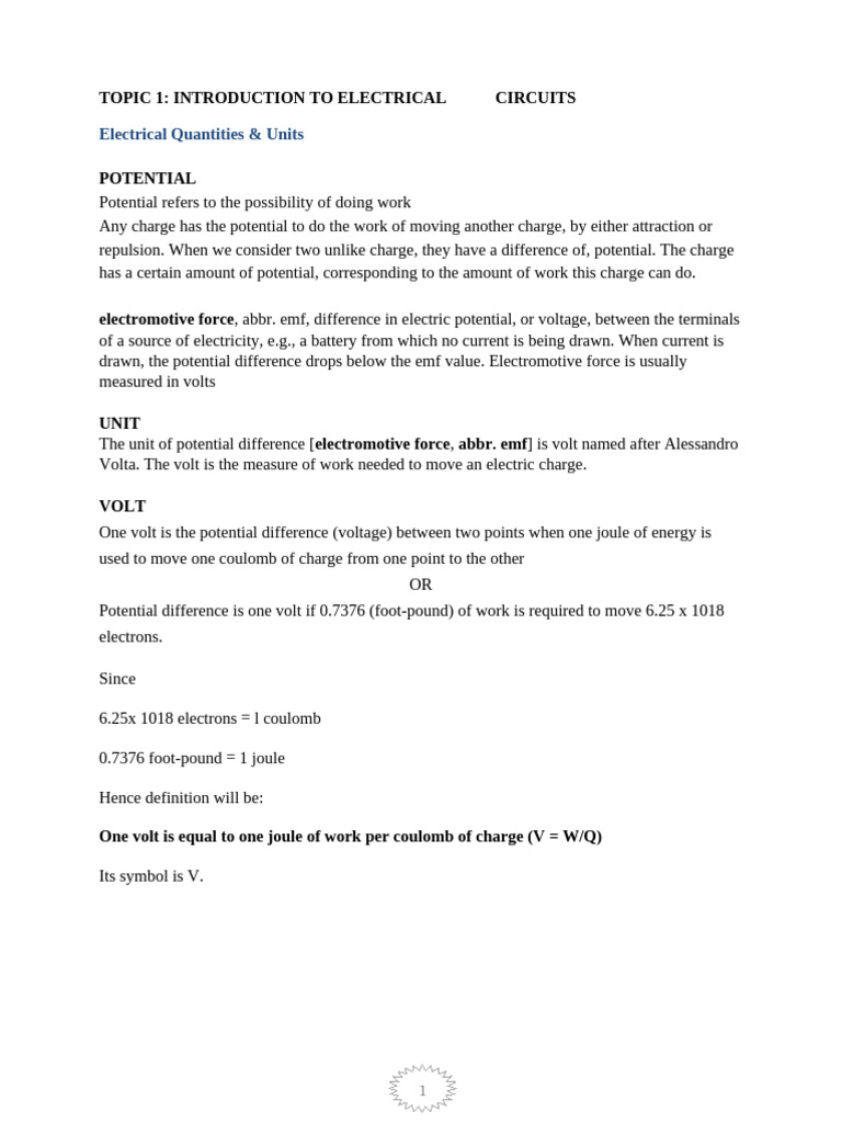 Basic Electronics NOTES(2) | PDF | Inductor | Electronic Component
