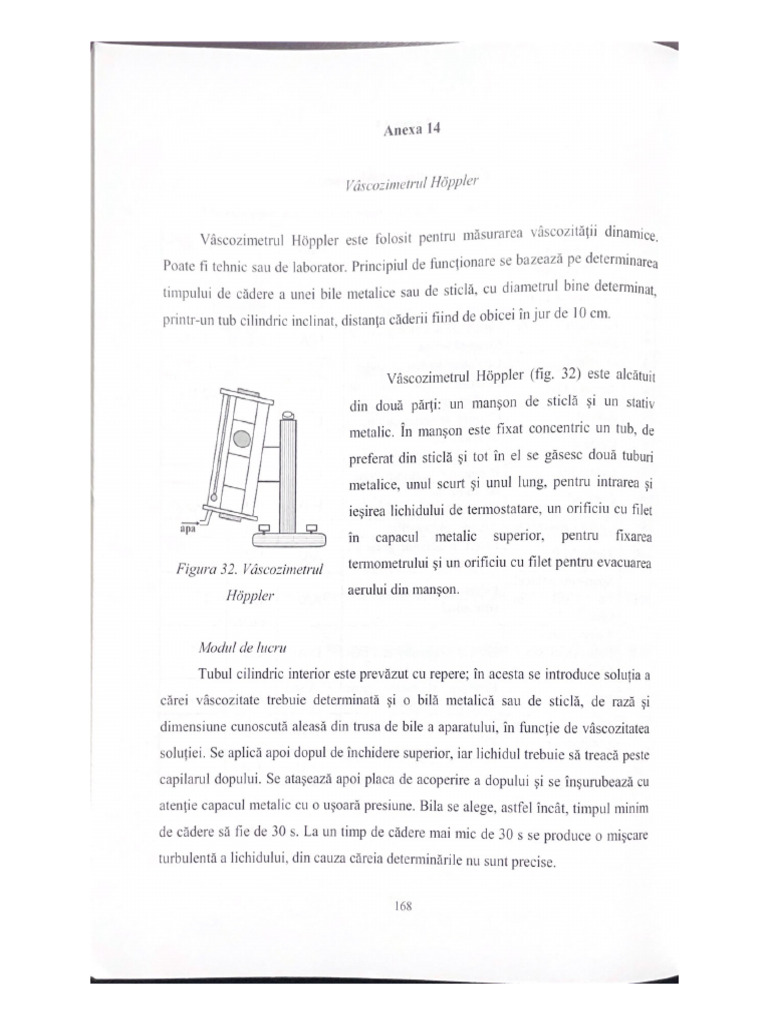 Vascozimetrul Hoppler | PDF