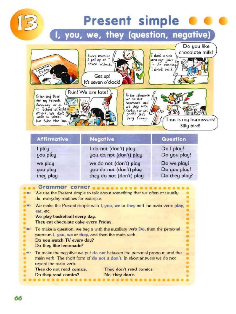 Present Simple - Picture Grammar | PDF