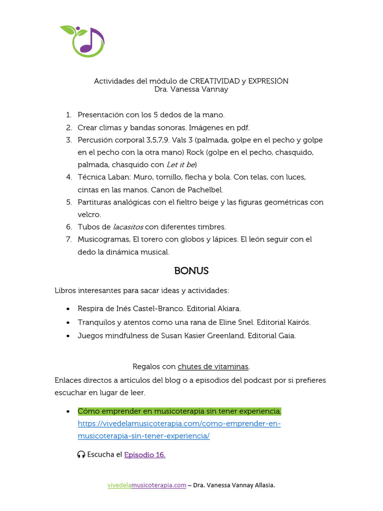 Actividades Modulo CREATIVIDAD - 2021 | PDF