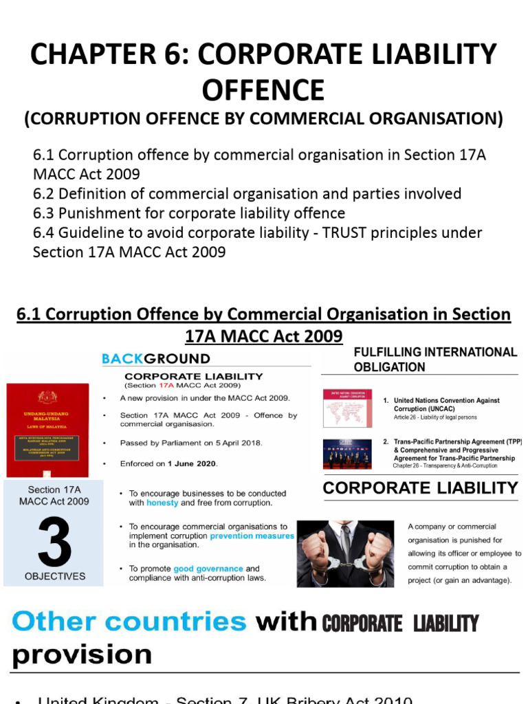 Chapter 6 - Corporate Liability Offence | PDF | Bribery | Corruption