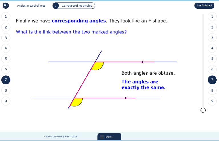 MyMaths Lesson - Angles in Parallel Lines 10 | PDF