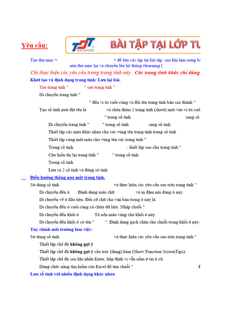 Bai Tap Tai Lop Tuan 3 | PDF