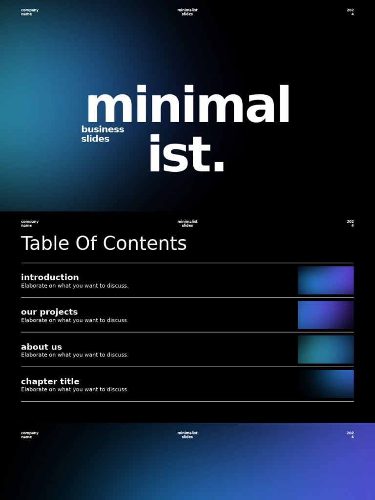 Gradient Minimalist Business Slides | PDF