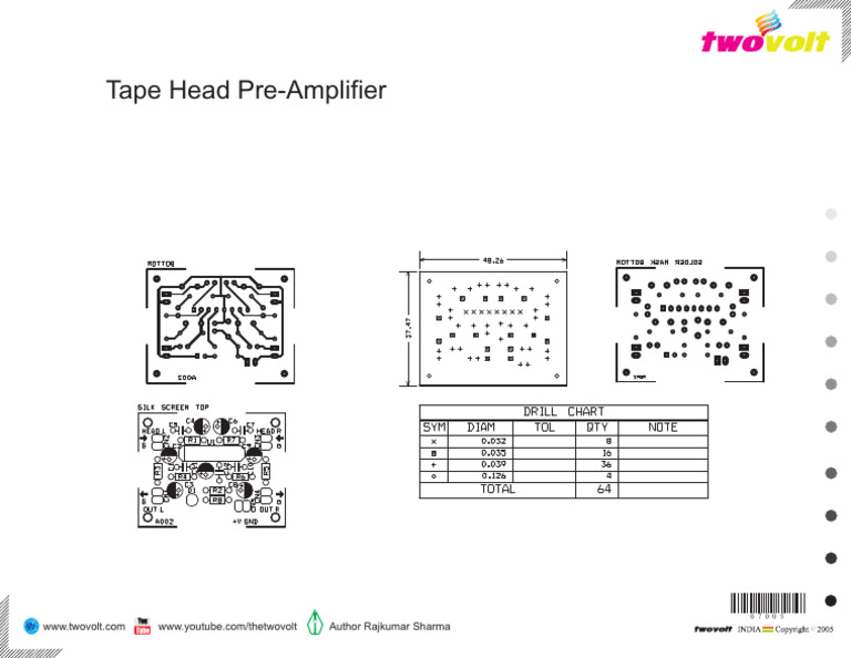 Tape Head Pre Amplifier PCB | PDF