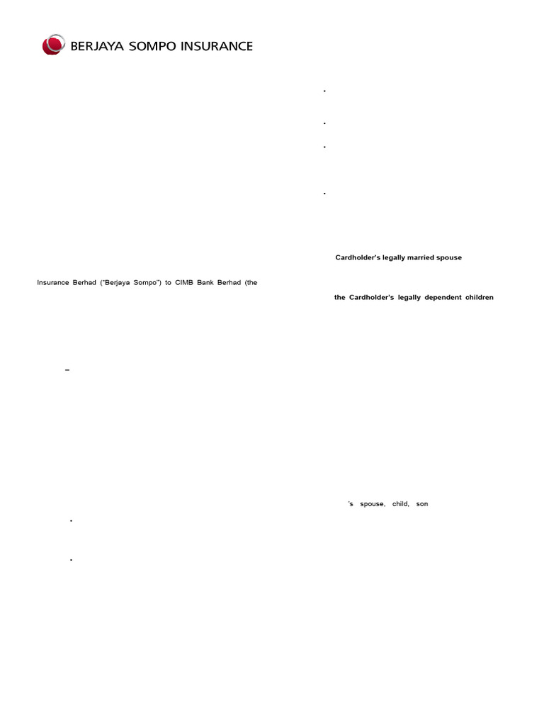 Cimb Travel Platinum Auto Insurance | PDF | Insurance | Indemnity