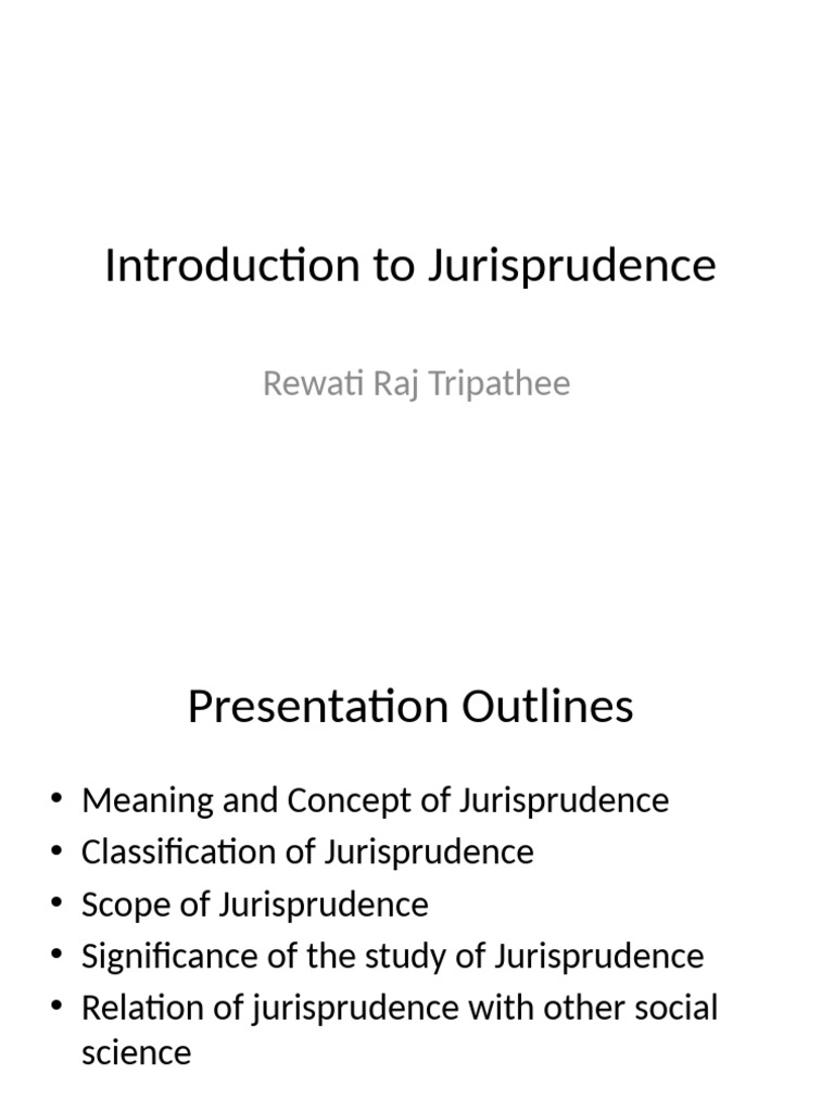 Introduction To Jurisprudence Updated | PDF | Jurisprudence | Social ...