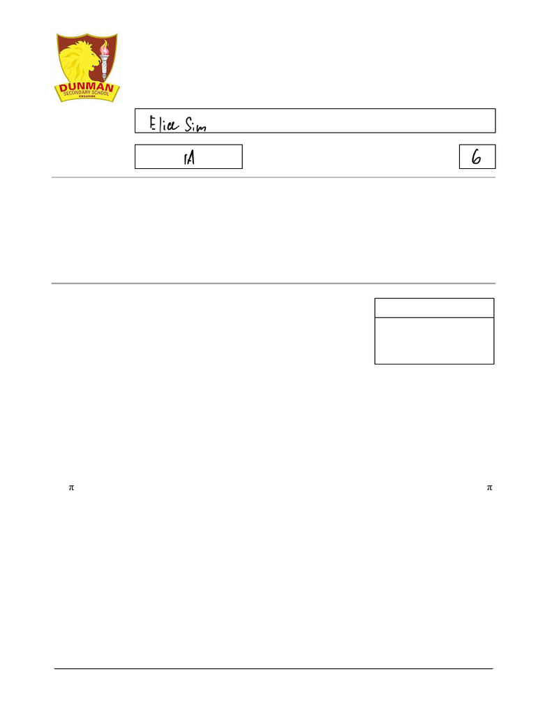 Year-End Holiday Math Practice Paper 2024 | PDF | Fee | Area