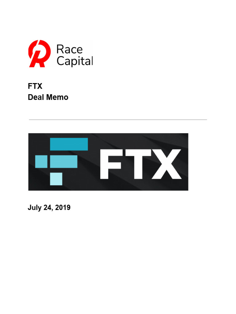 Race Capital - FTX Deal Memo | PDF | Cryptocurrency | Futures Contract