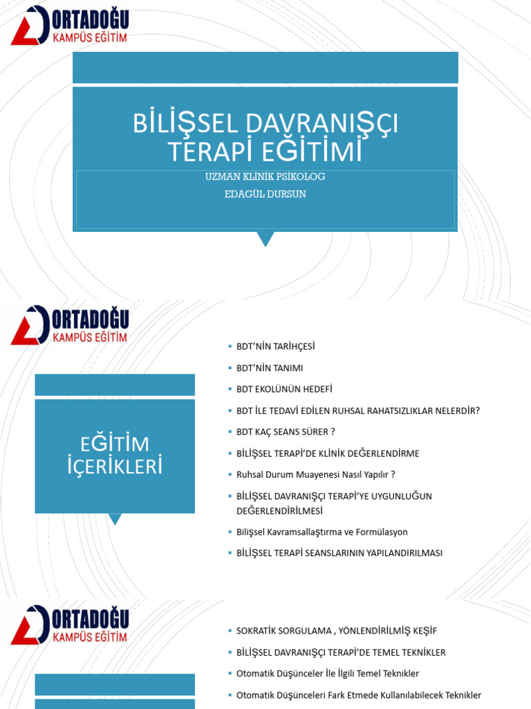 1 Bilissel Davranisci Terapi | PDF
