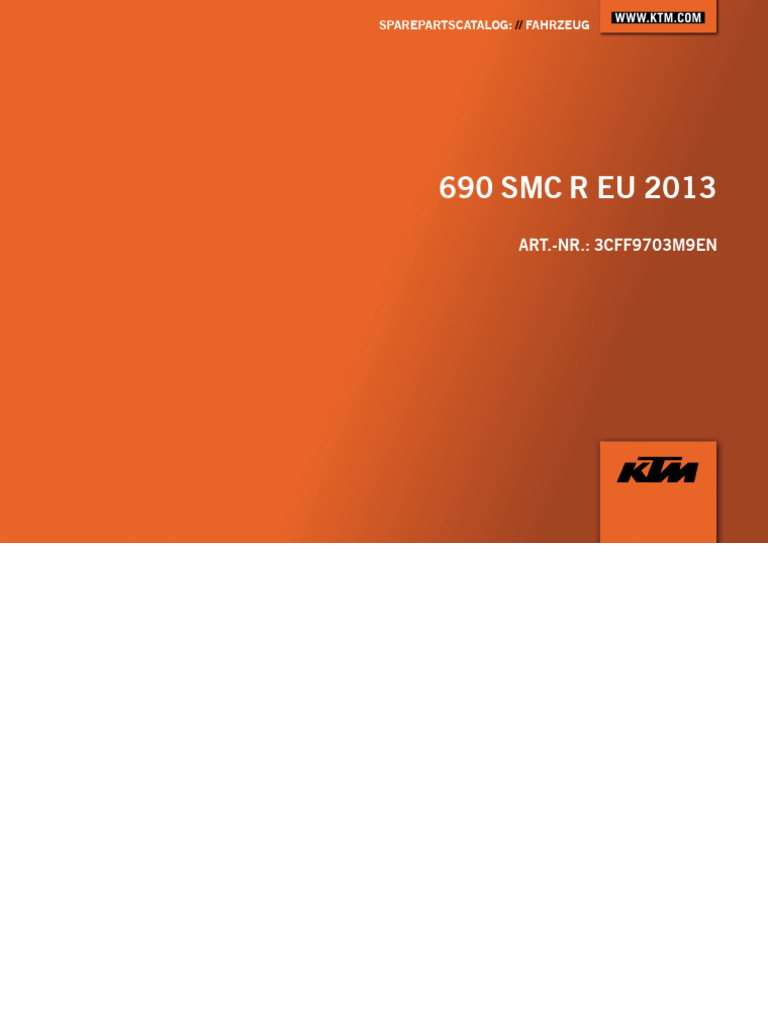 KTM 690 SMC R 2013 Parts Catalog | PDF | Vehicle Technology