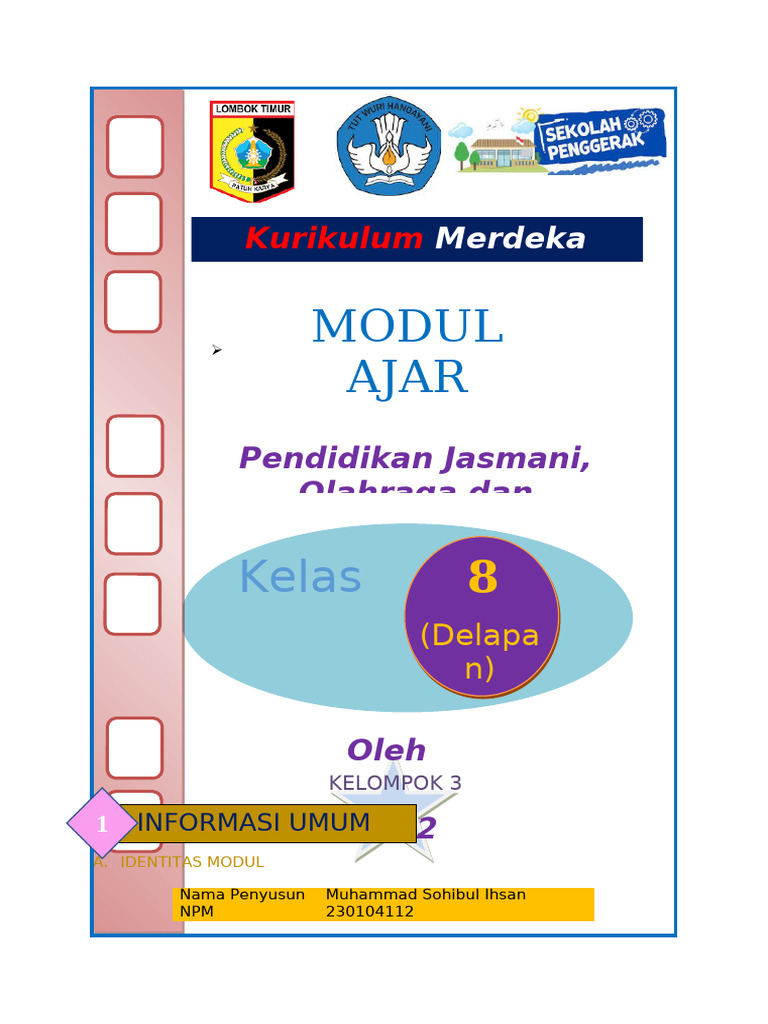 MGMP MODUL AJAR Gerakan Kebugaran Jasmani | PDF