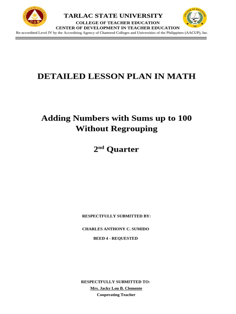 Adding Numbers Without Regrouping | PDF