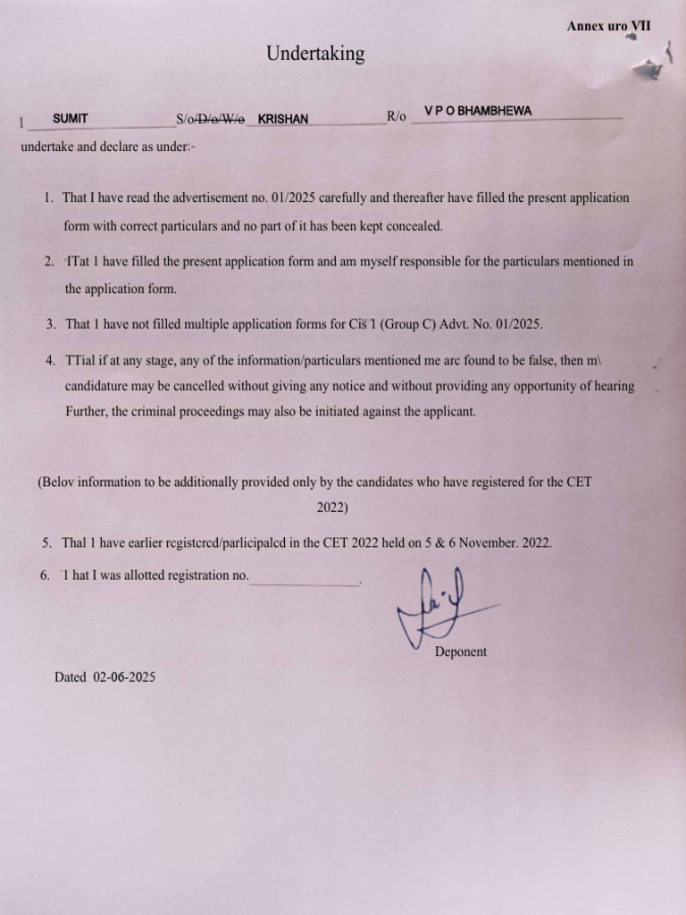 Annexurevii SUMIT | PDF