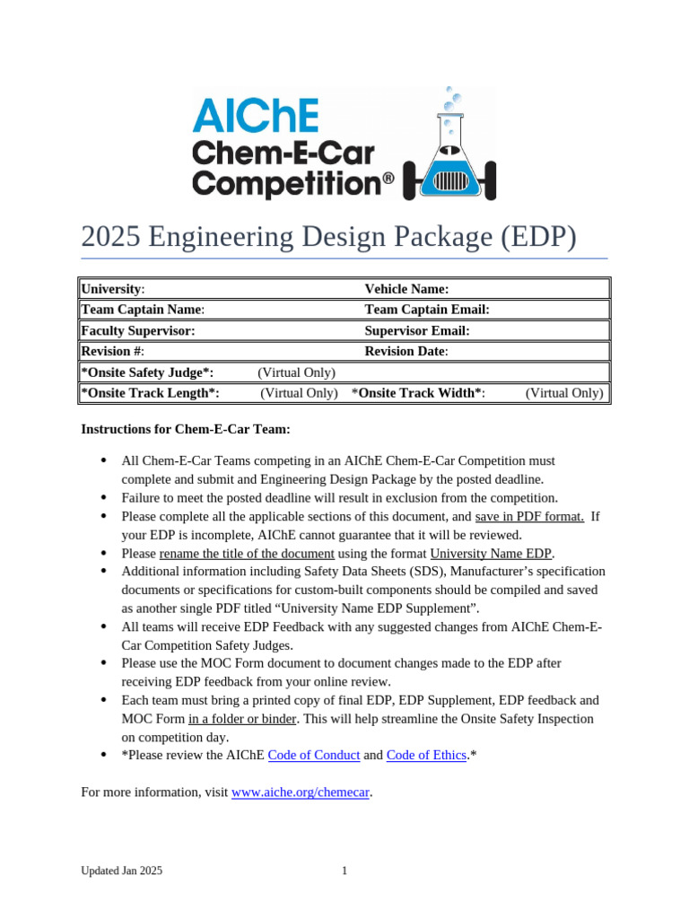2025 Engineering Design Package (EDP) | PDF | Personal Protective ...