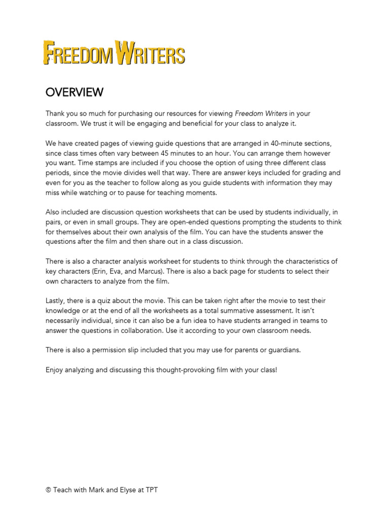 Freedom Writers | PDF | Anne Frank