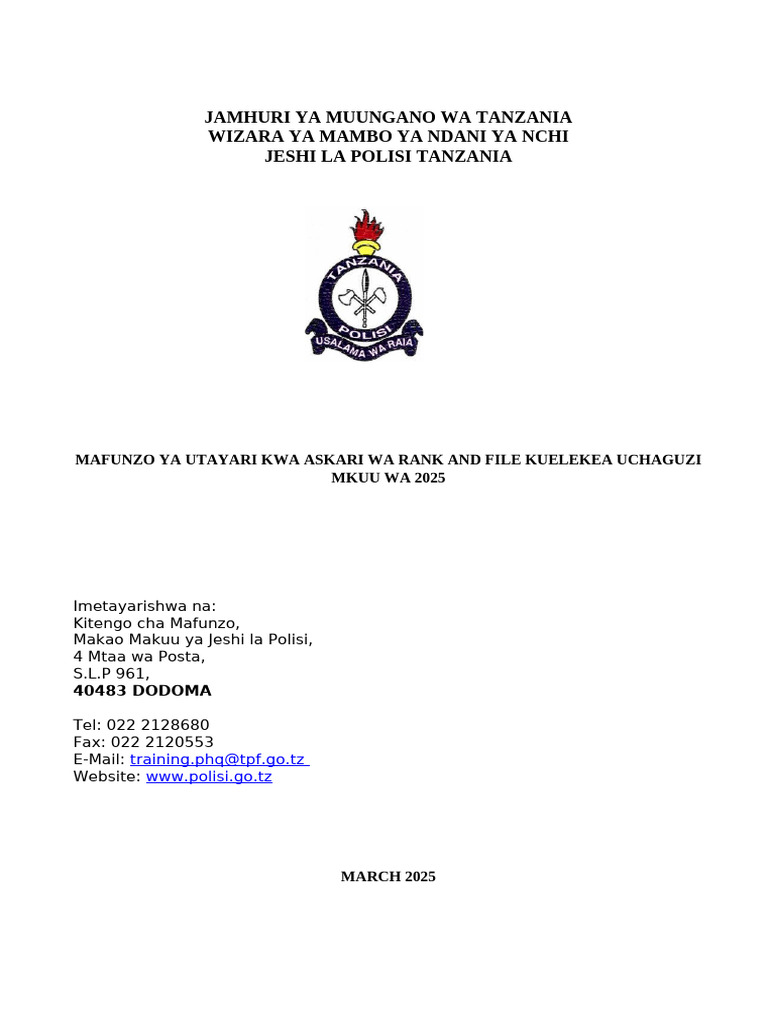 Mwongozo Mafunzo Ya R&F | PDF