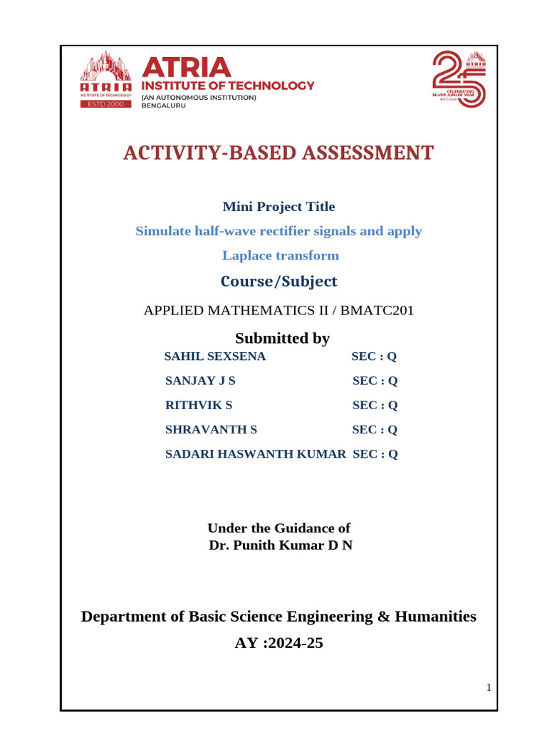 Mathematics Report On Half Wave Rectifier | PDF | Rectifier | Direct Current