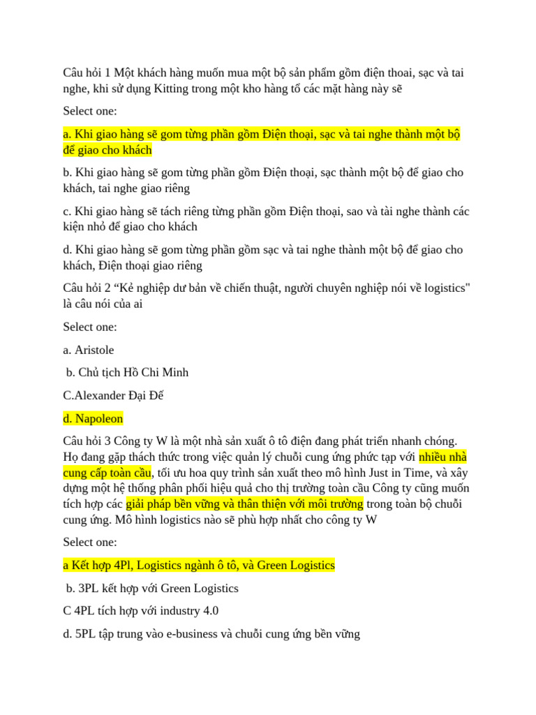 Tnc1 Chưa Đáp Án | PDF