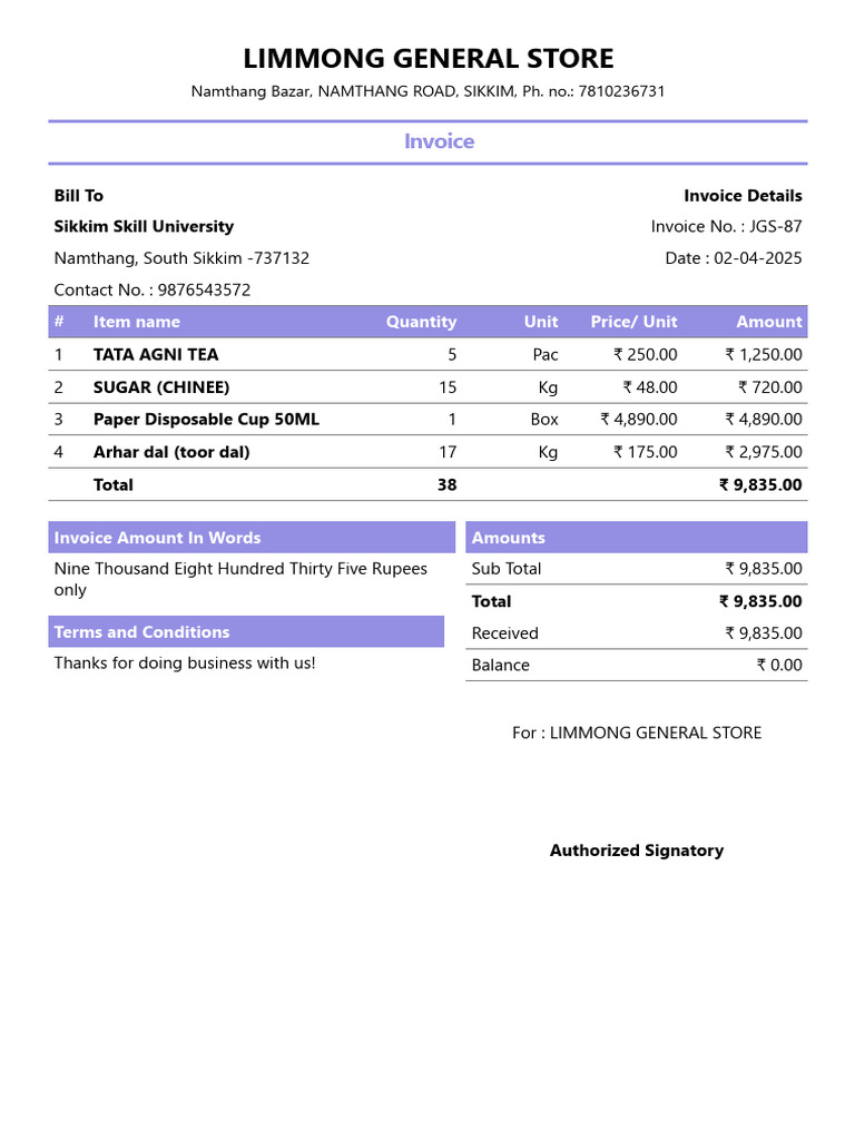 Tax Invoice LGS-87!02!04 25 Final | PDF