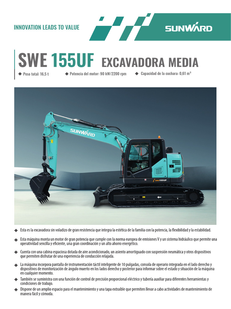 Sunward - Swe 155uf - Final - HR - Es | PDF | Vehículo de motor | Vehículos