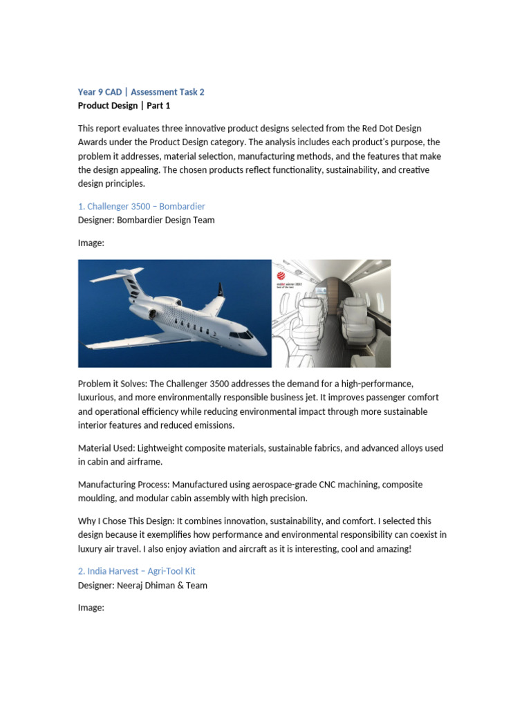 Polished Year9 CAD Assessment Task2 | PDF | Sustainability | Usability