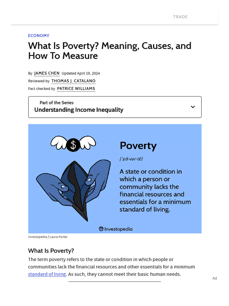 What Is Poverty - Meaning, Causes, and How To Measure | PDF | Cost Of ...