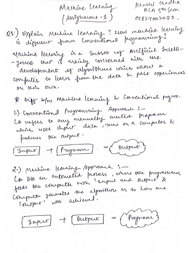 ML Assignment 1 5th Sem | PDF