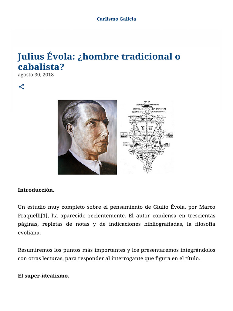 Julius Évola_ ¿hombre tradicional o cabalista_ | PDF | Fascismo ...
