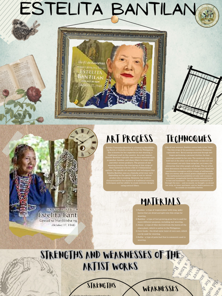 Estelita Bantilan: Master Weaver of Mats | PDF | Weaving