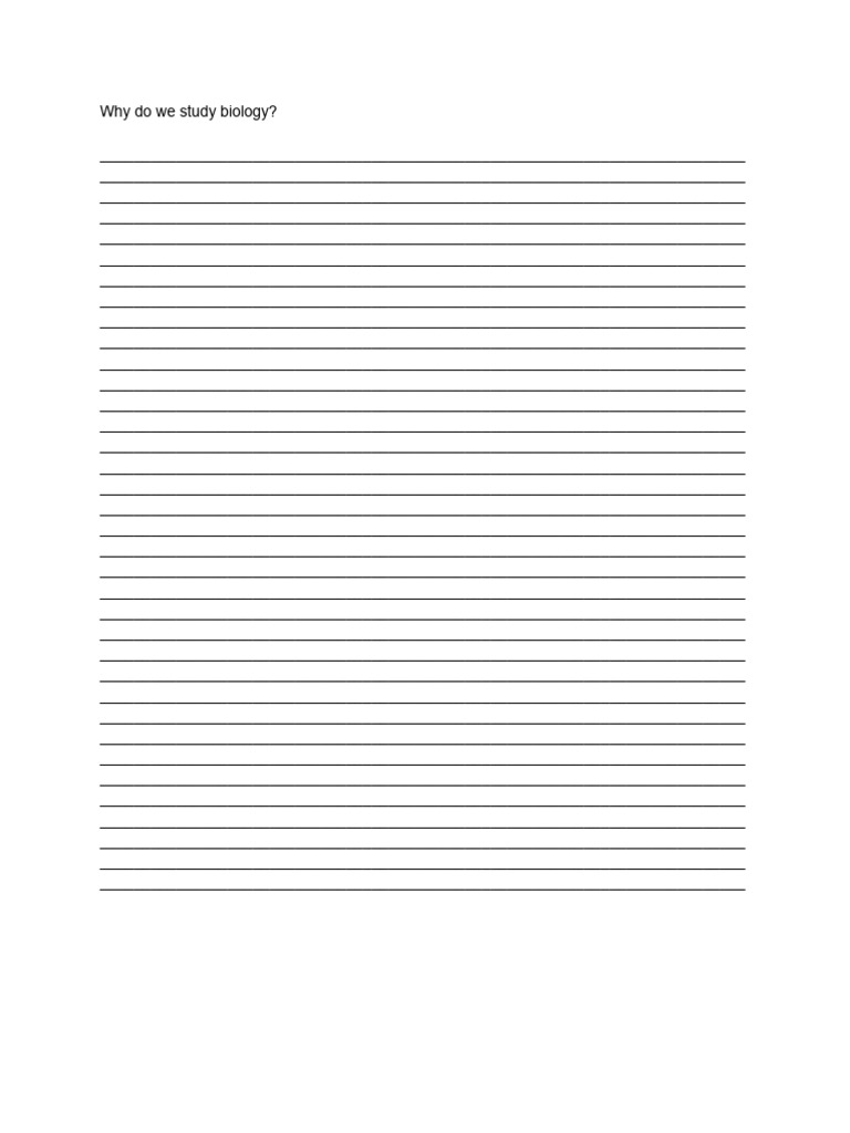 Why Do We Study Biology | PDF