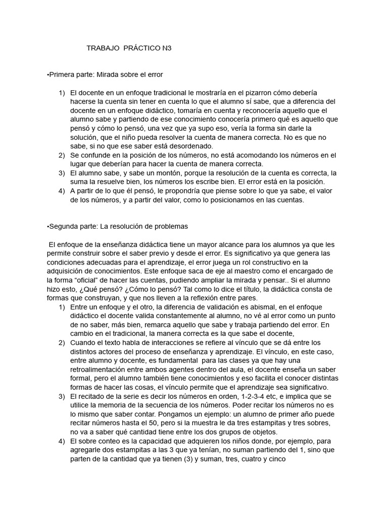 TP3 Matemática | PDF | Enseñando | Ciencia cognitiva