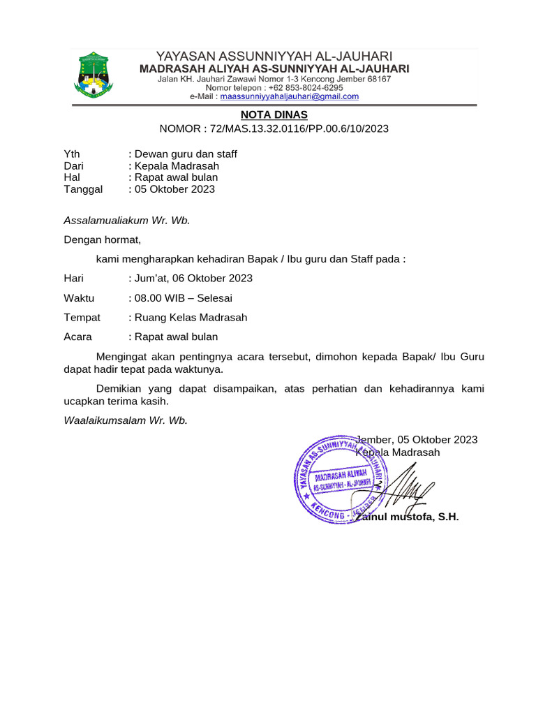 Format Ud RPT Awal Bulan | PDF