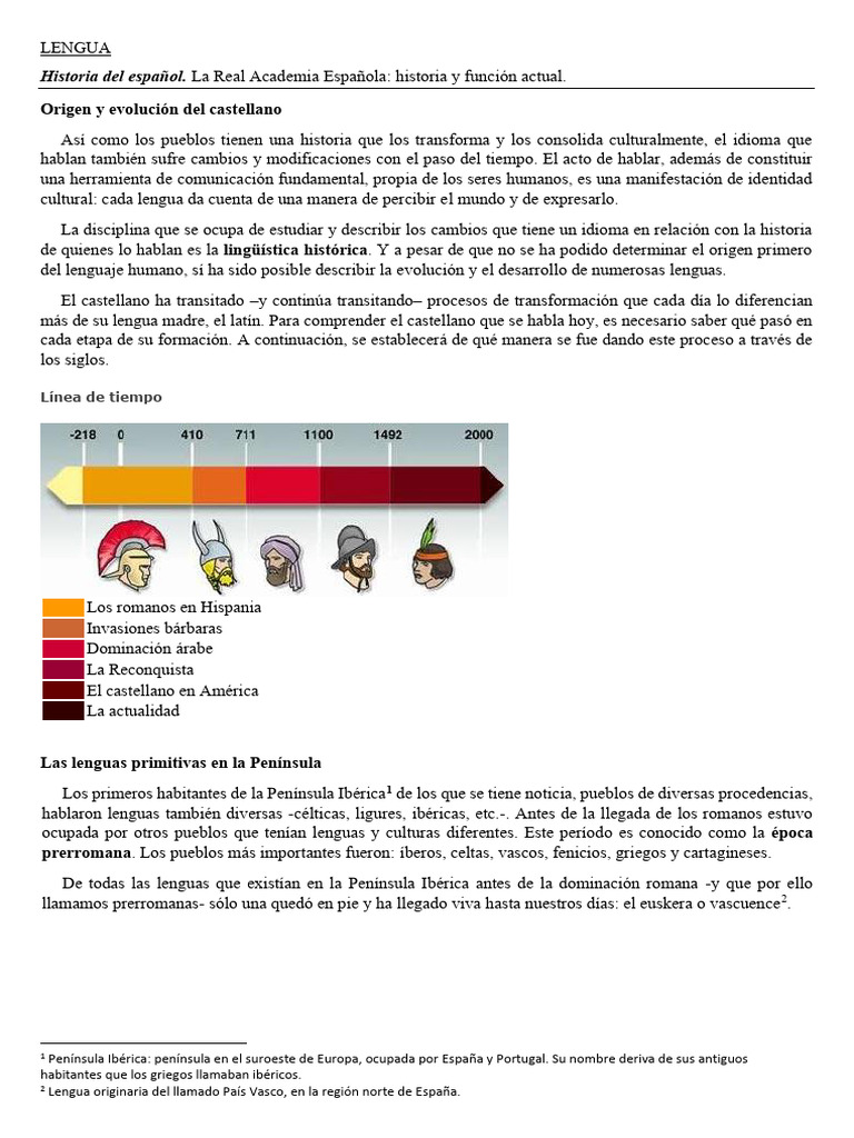 Evolución del Castellano a lo Largo de la Historia | PDF | Lengua ...
