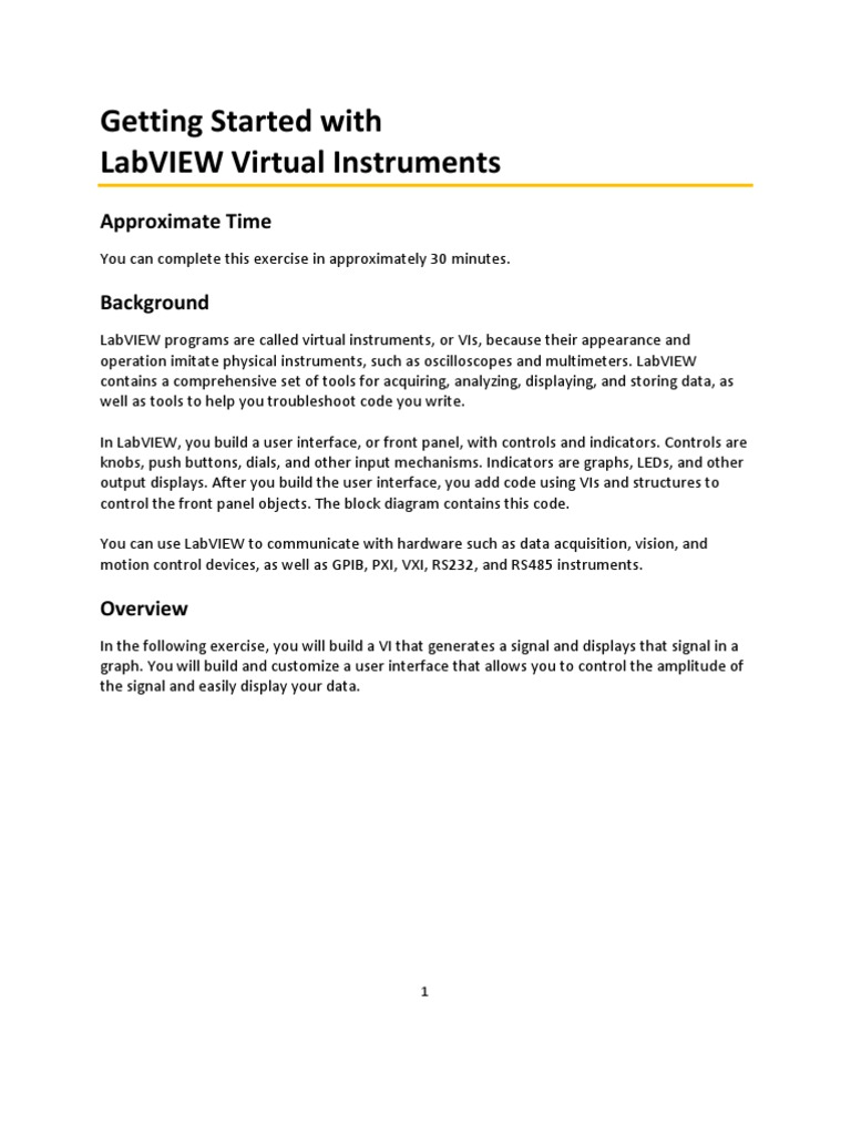 Get Started With LabVIEW | PDF | System Software | Computer Engineering