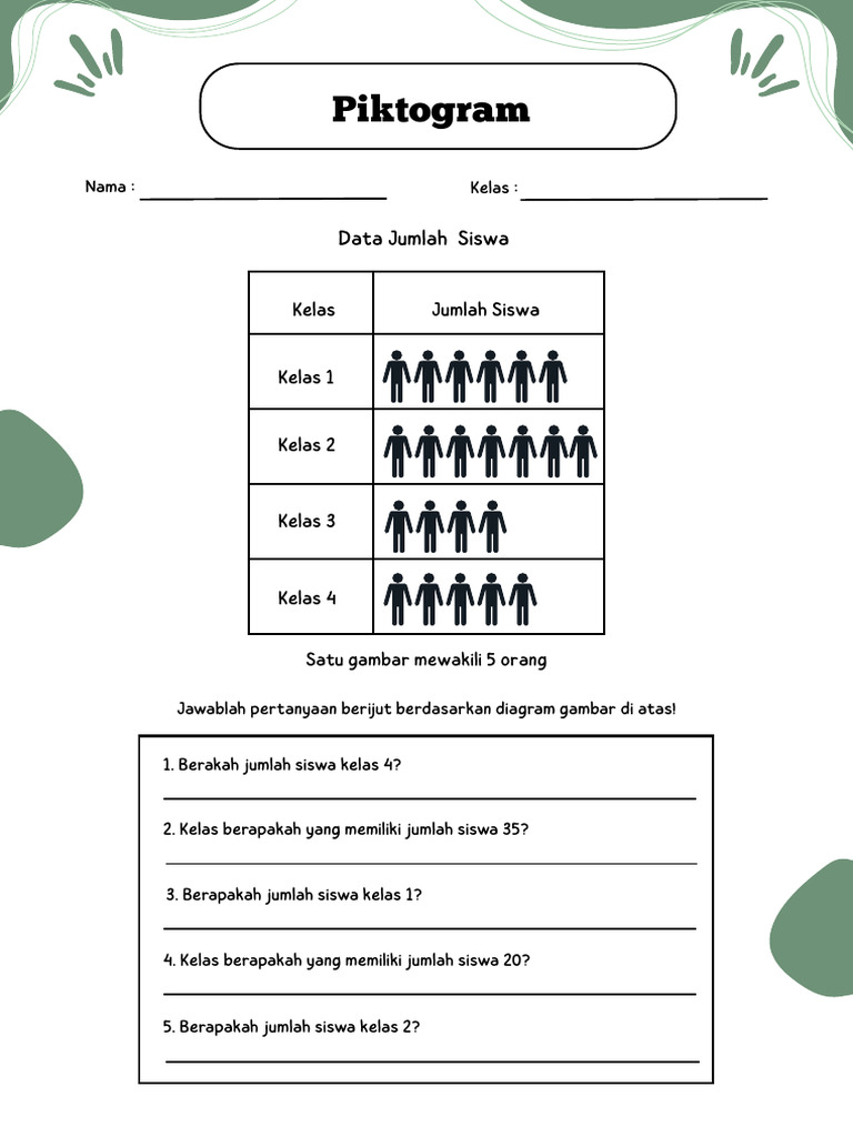 Lembar Kerja Piktogram Warna Hijau Gaya Minimalis.pdf | PDF