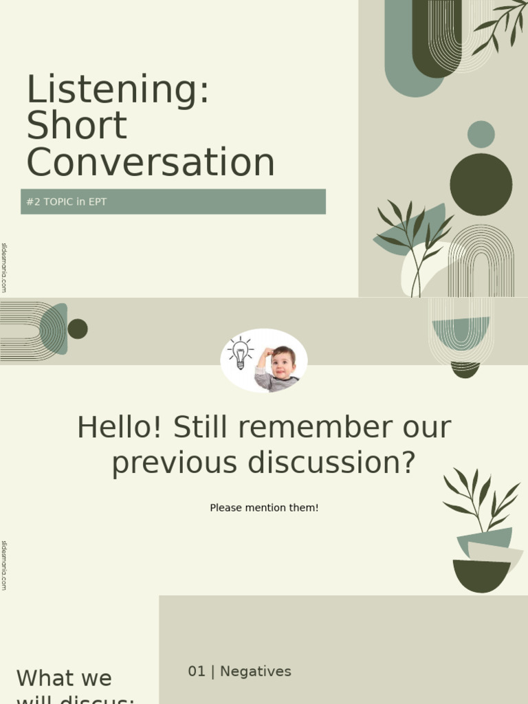 #2 Listening Short Conversation | PDF | Communication | Linguistics