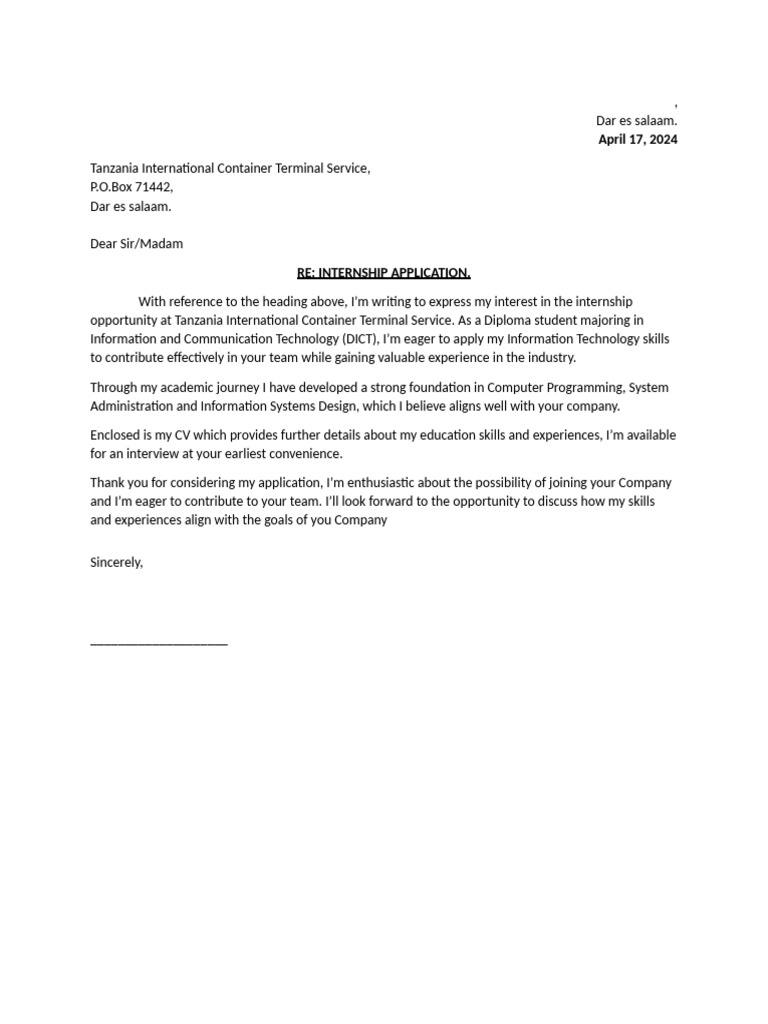 Ced Application Letter | PDF