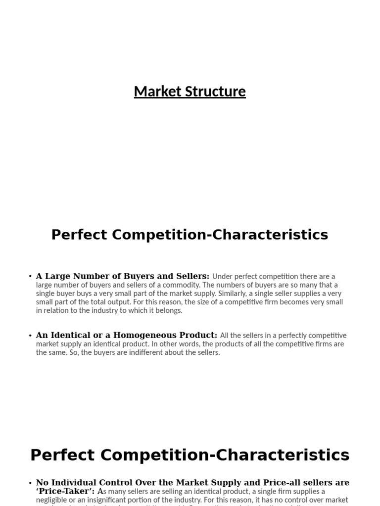 Market Perfect Competition | PDF | Economic Equilibrium | Perfect ...